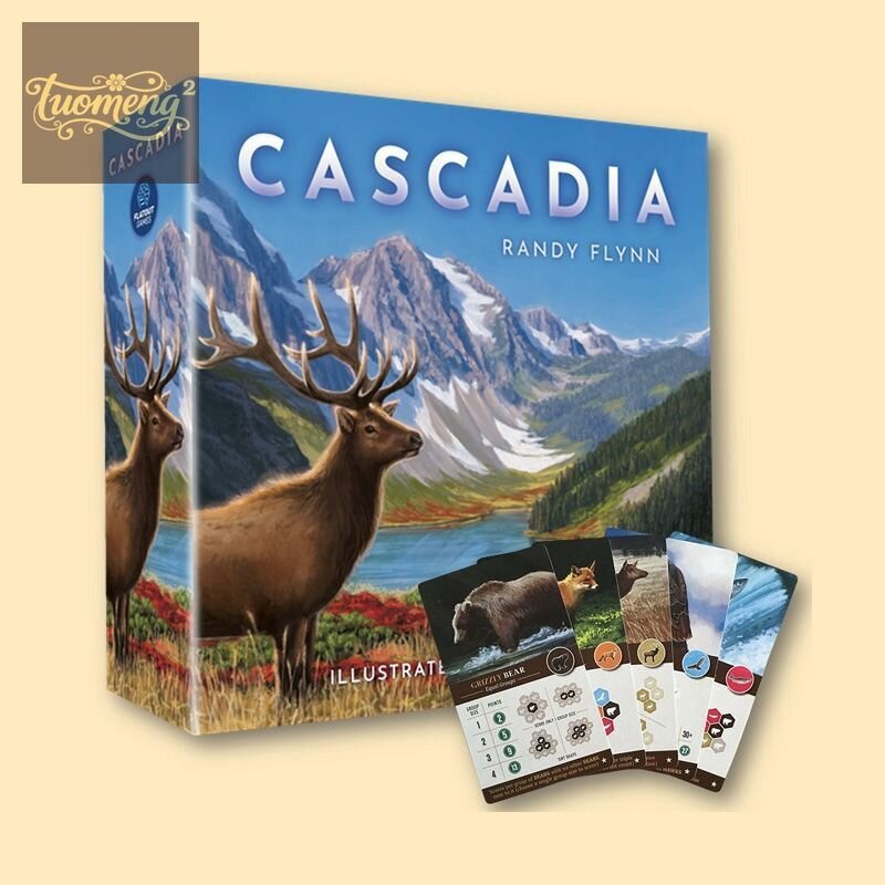 Настольная игра Каскадия Cascadia, расположенная на северо-западе Тихого океана, простая в обучении семейная вечеринка.