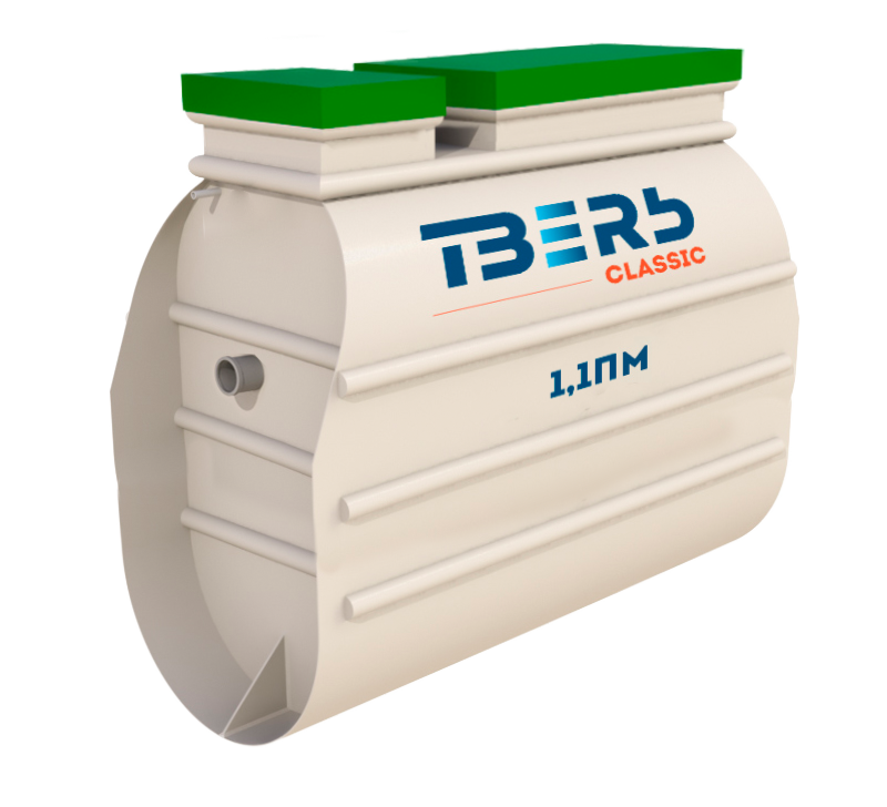 Тверь Classic 1.1ПМ, станция биологической очистки в горизонтальном исполнении, компрессорная самотёчная