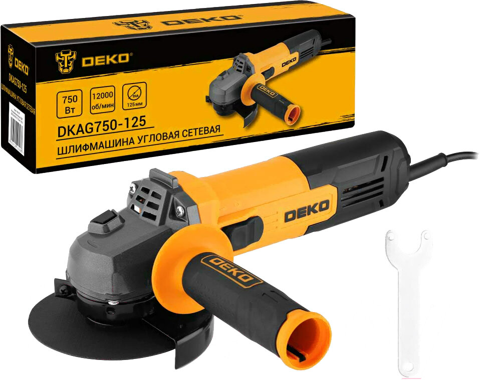 Болгарка электрическая УШМ DKAG750-125, 125мм, 750 Вт