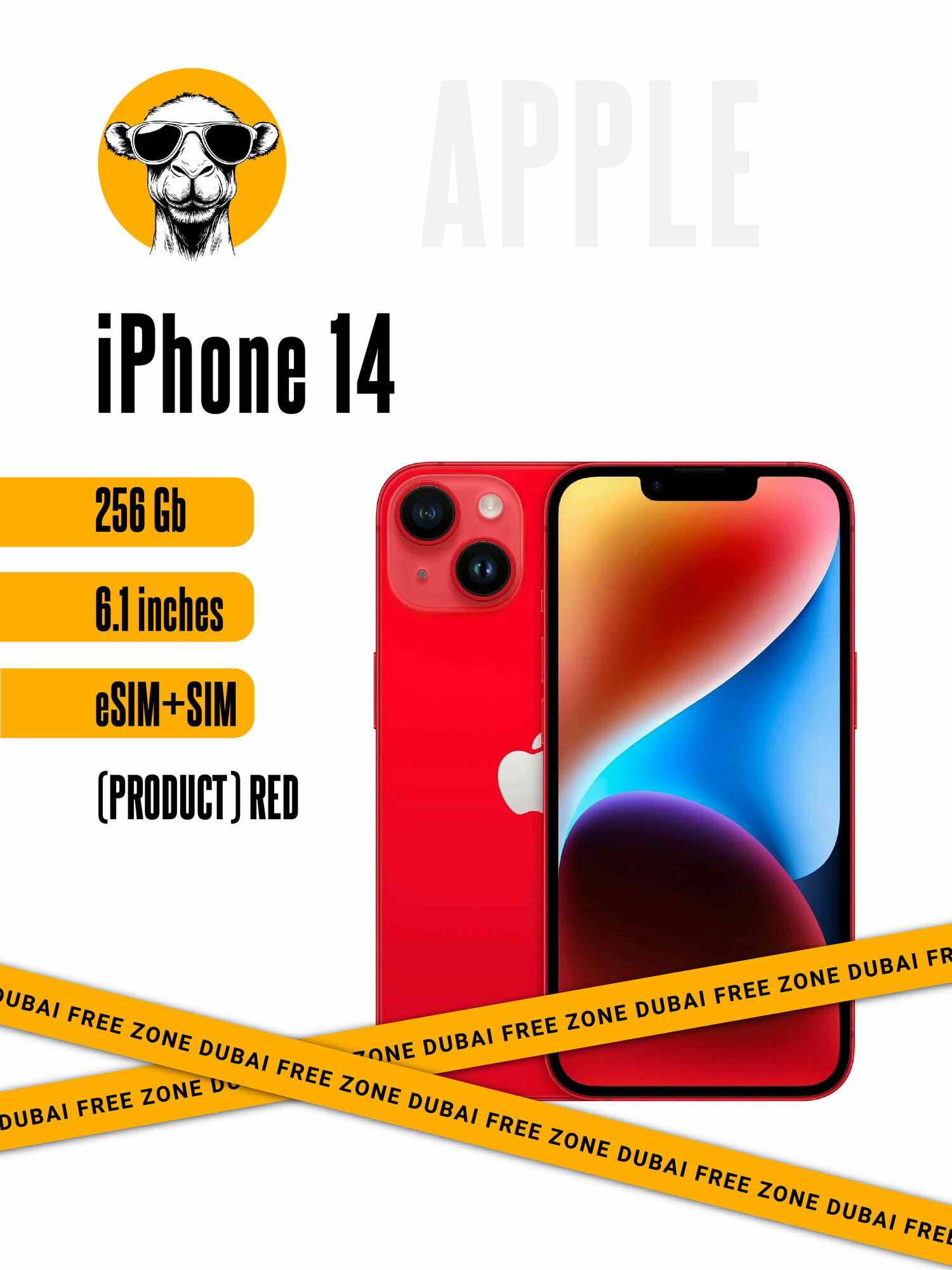 Смартфон iPhone 14 256Gb PRODUCT Red Sim+E-Sim