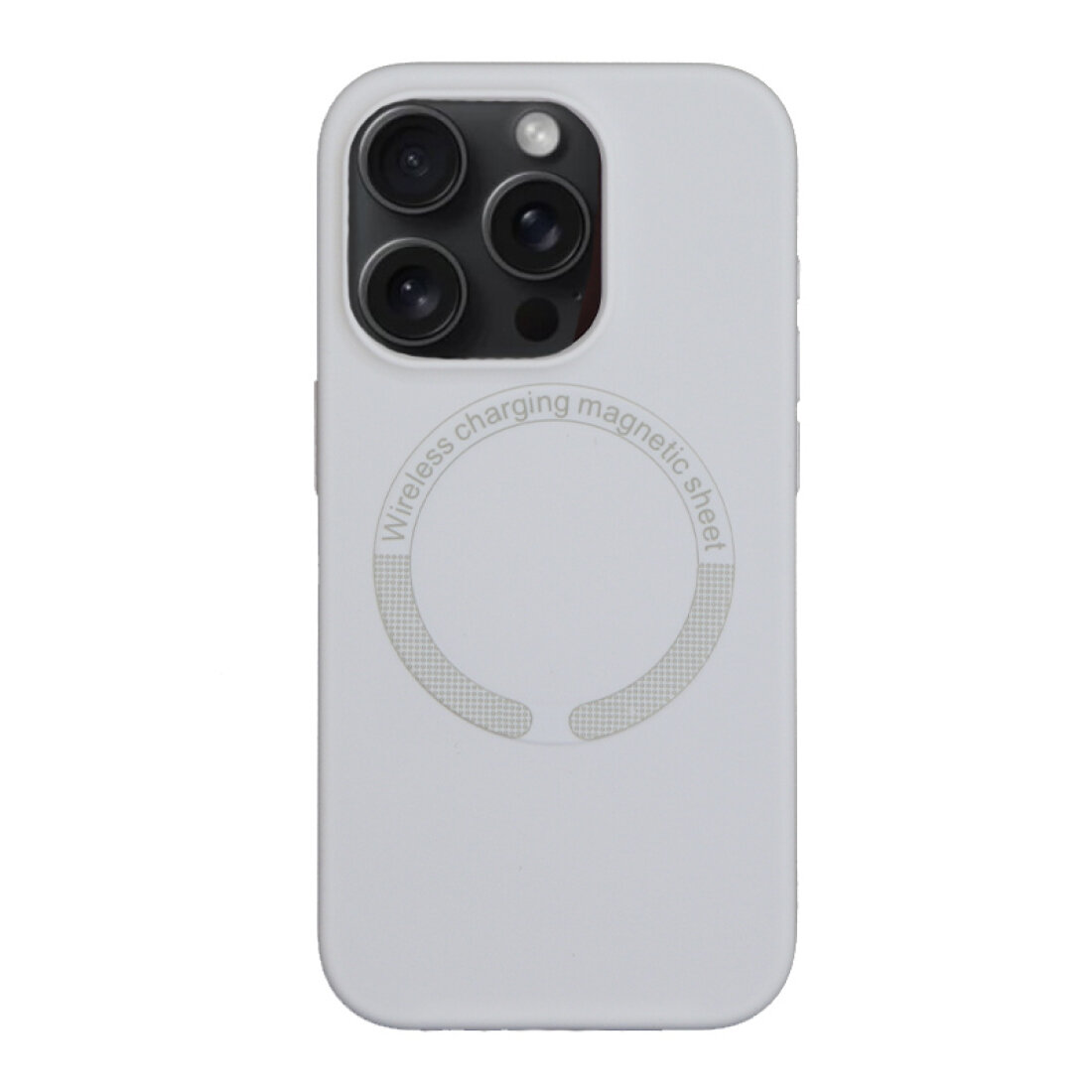 Чехол-накладка для iPhone 15 Pro Max, Silicon Case, магнитный (MagSafe), без лого, X-CASE, белый