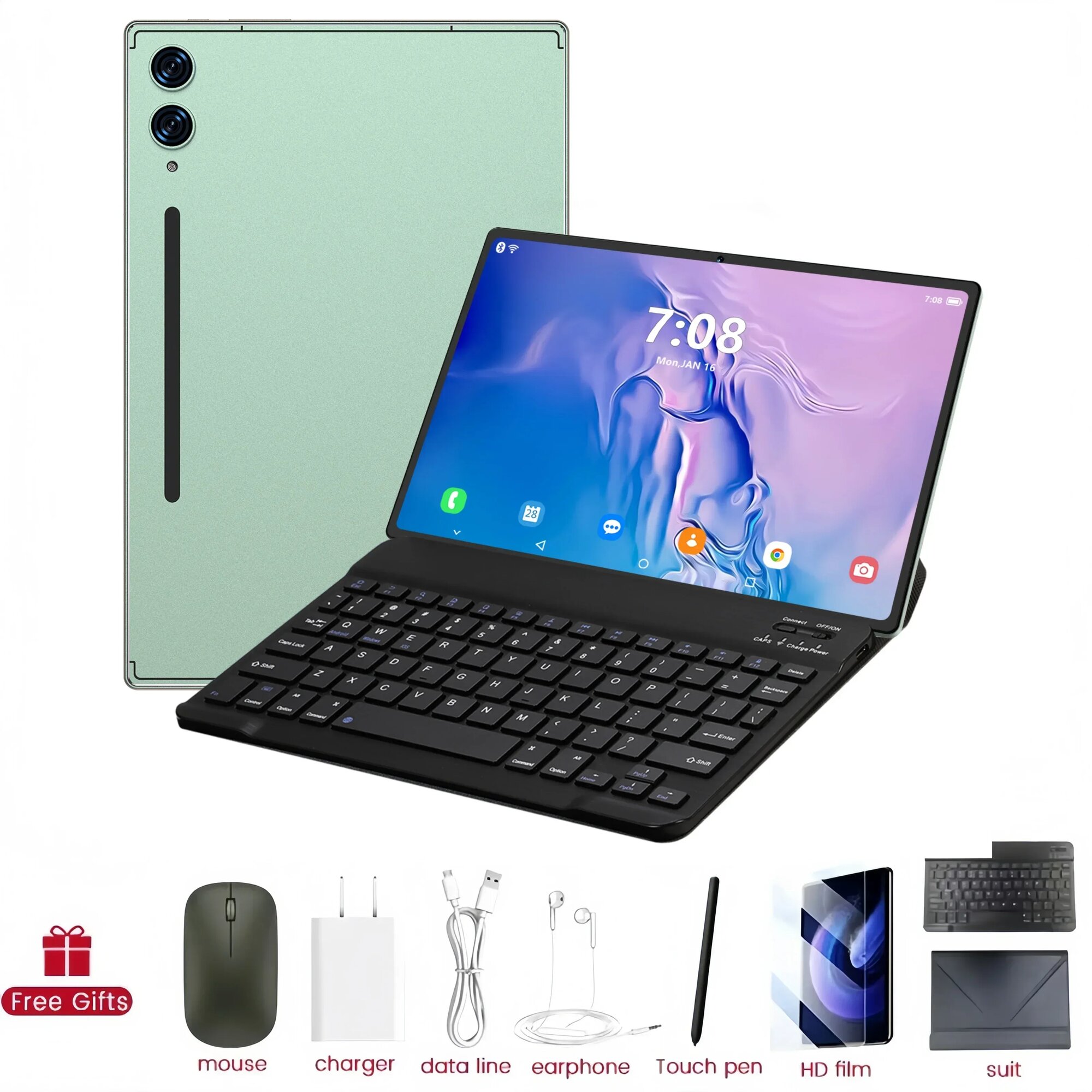 BITCED S26 Ultra планшет 22ГБ металл 22GB 2TB, Green (Suits)