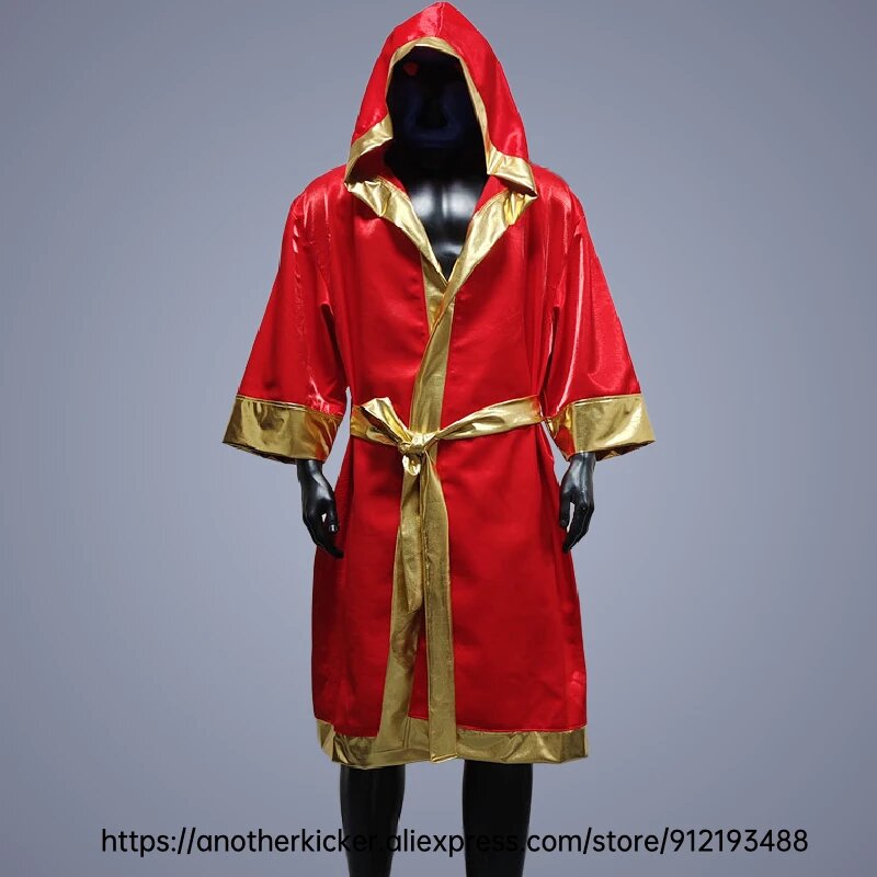 Another Kicker Боксерский халат из полиэстера Красный, S, Red Gold