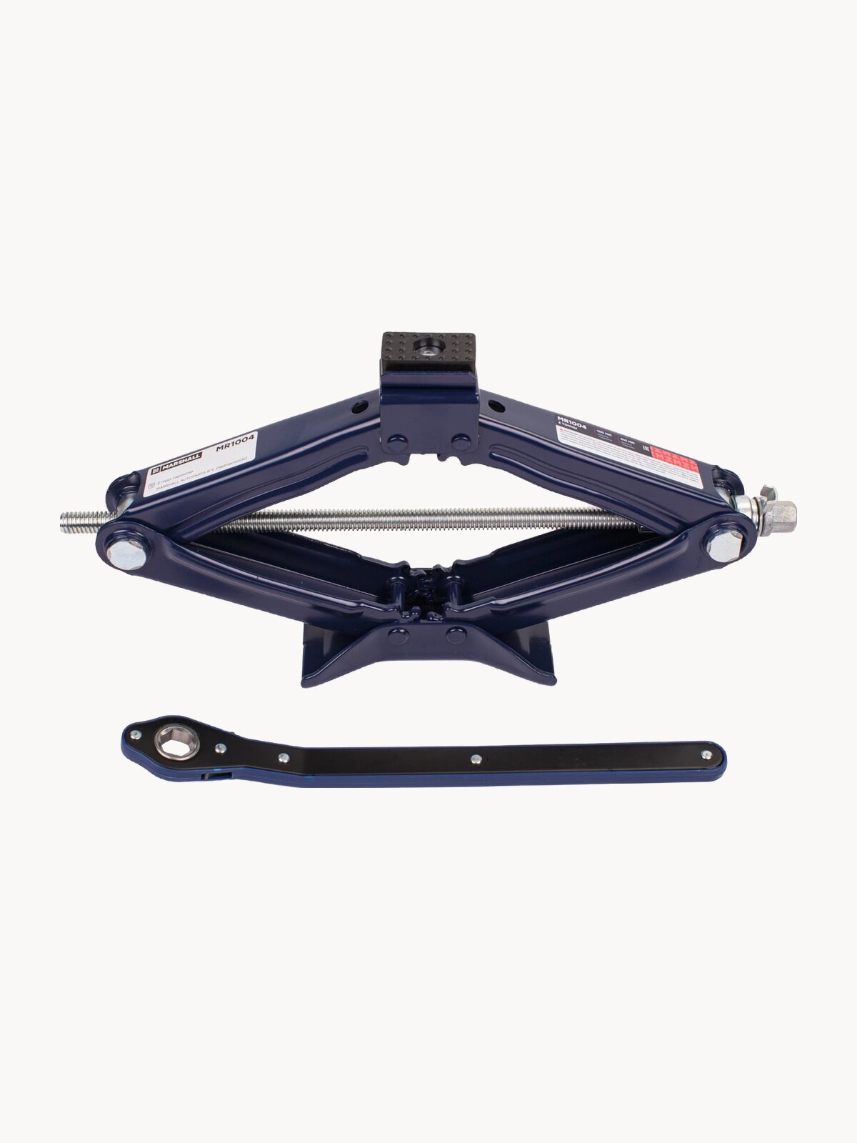 Домкрат механический ромбический с трещоточной рукояткой MARSHALL MR1004, 2т