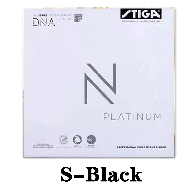 STIGA DNA Platinum S-Black, резина для настольного тенниса, черная
