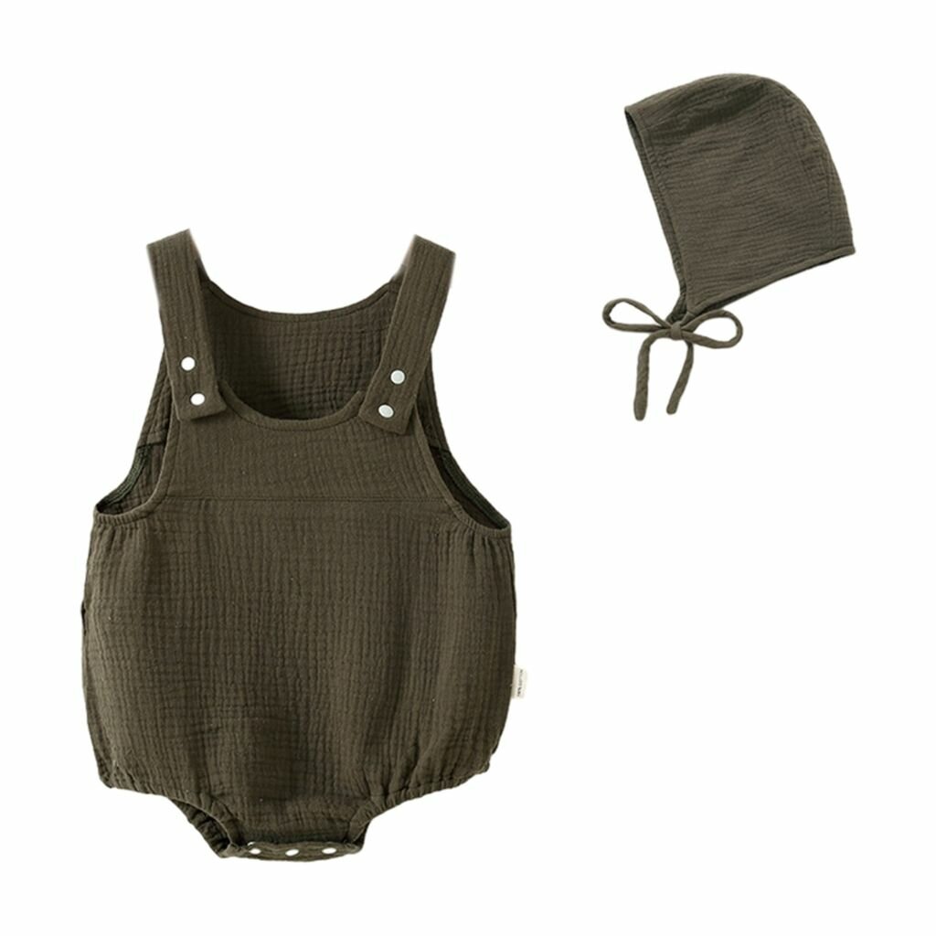 Детская сумка-слинг, одежда для пердежа + шапочка-коричнево-зеленая-73