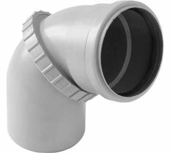 Отвод Valfex 110 мм поворотный, для внутренней канализации, серый