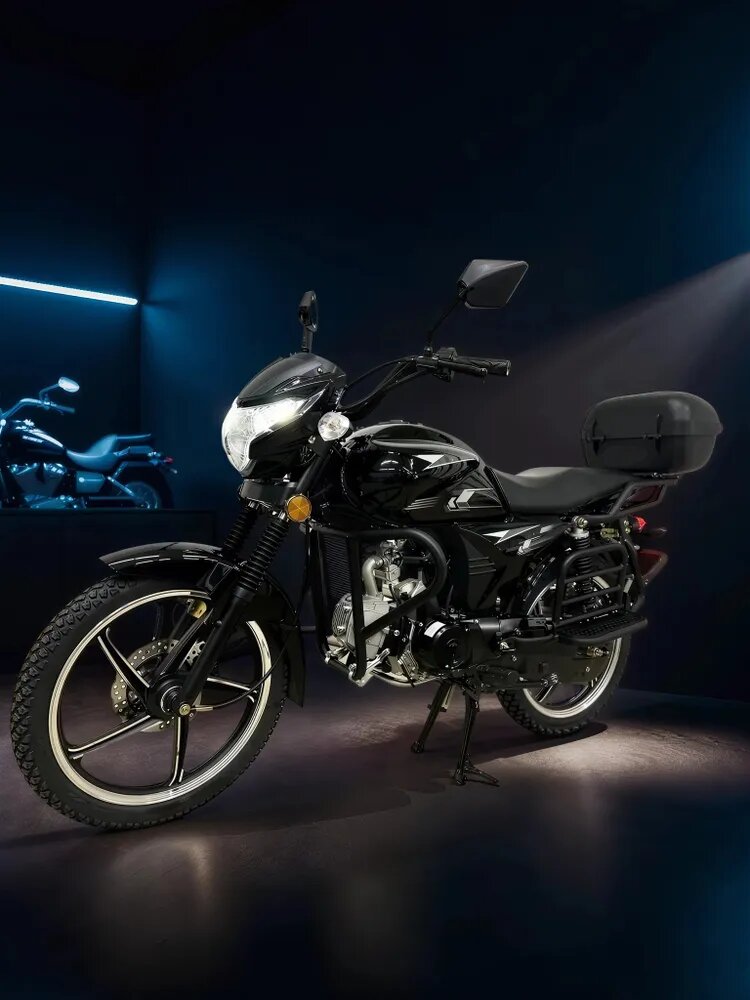 Мопед RUBIKON STREET LED 110 см3 (49,9 см3) (черный)