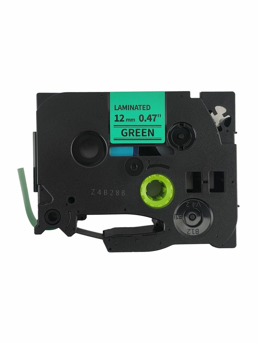 Термолента Brother TZe731, для принтеров маркировки, зелёный фон, чёрные символы