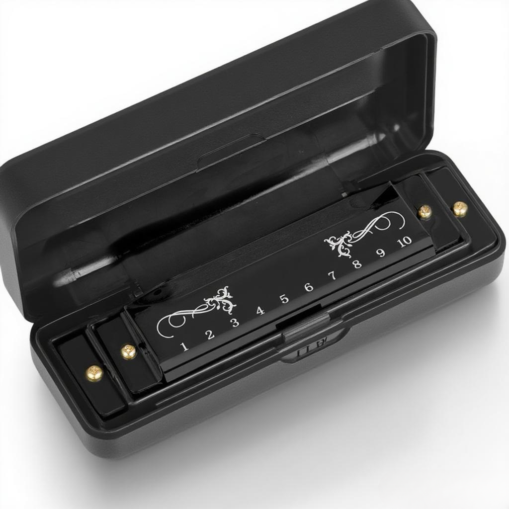 Гармоника 10-лунная 20-тонная в тональности C с чехлом для хранения, черный/розово-красный/серебристый/желтый цвет, материал ABS+металл, размер 104*28*21мм, вес 30г, для начинающих студентов, набор включает 1 гармонику и 1 чехол