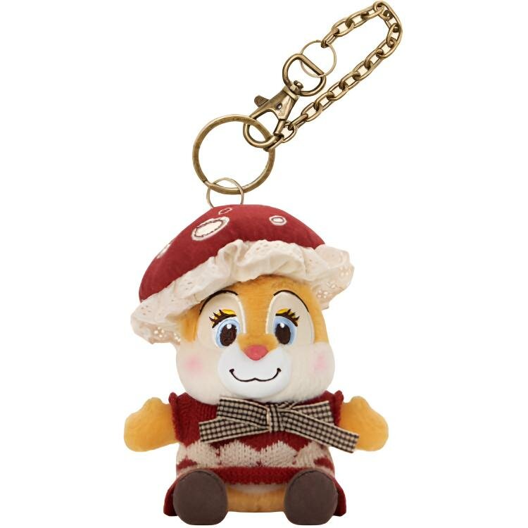 Disney x DISNEYLAND Chip 'N Dale Autumn Forest Collection Chris Toy Key Ring Cute Plush Pendant 11cm Height null