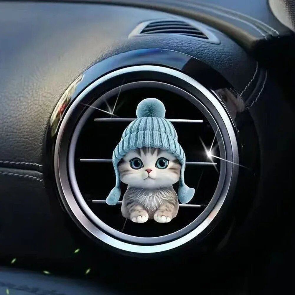 Автомобильный ароматизатор "Кот в шапке", Color Name: 03