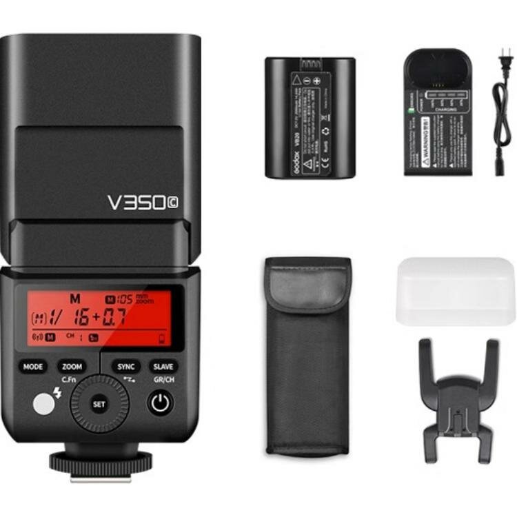 Вспышка Godox 6002243, черная, мощность 600 Вт, совместимость с камерами, компактный дизайн