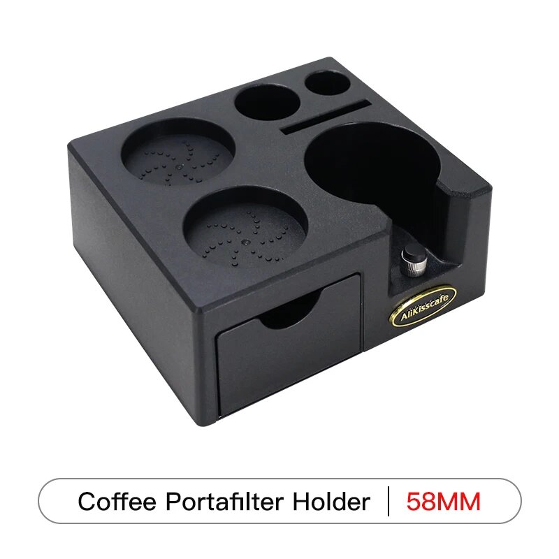 Alikisscafe станция для утрамбовки эспрессо, держатель портафильтра, подставка для распределителя, коврик для 51 мм, 54 мм, 58 мм, аксессуары для кофе, инструменты для бариста