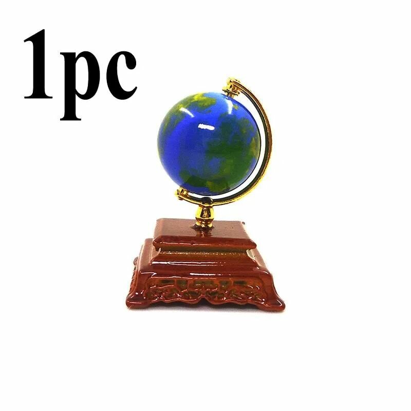 1 миниатюрный аналоговый мини - глобус, подходящий для украшения игрушечного дома