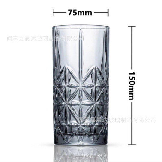 Утолщенный бокал для виски в форме алмаза, обычный пивной бокал, бокал для крепких спиртных напитков, бокал с вертикальными полосами.