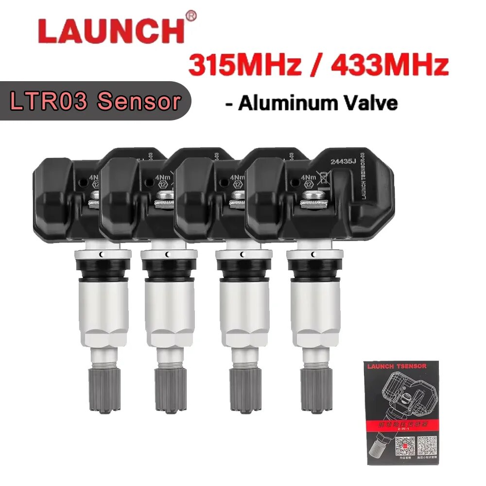 LAUNCH LTR03 RF датчик 315/433 МГц TPMS инструмент для ремонта шин сканер монитор давления в шинах тестер программирование работа с инструментом I-TPMS 4 Piece