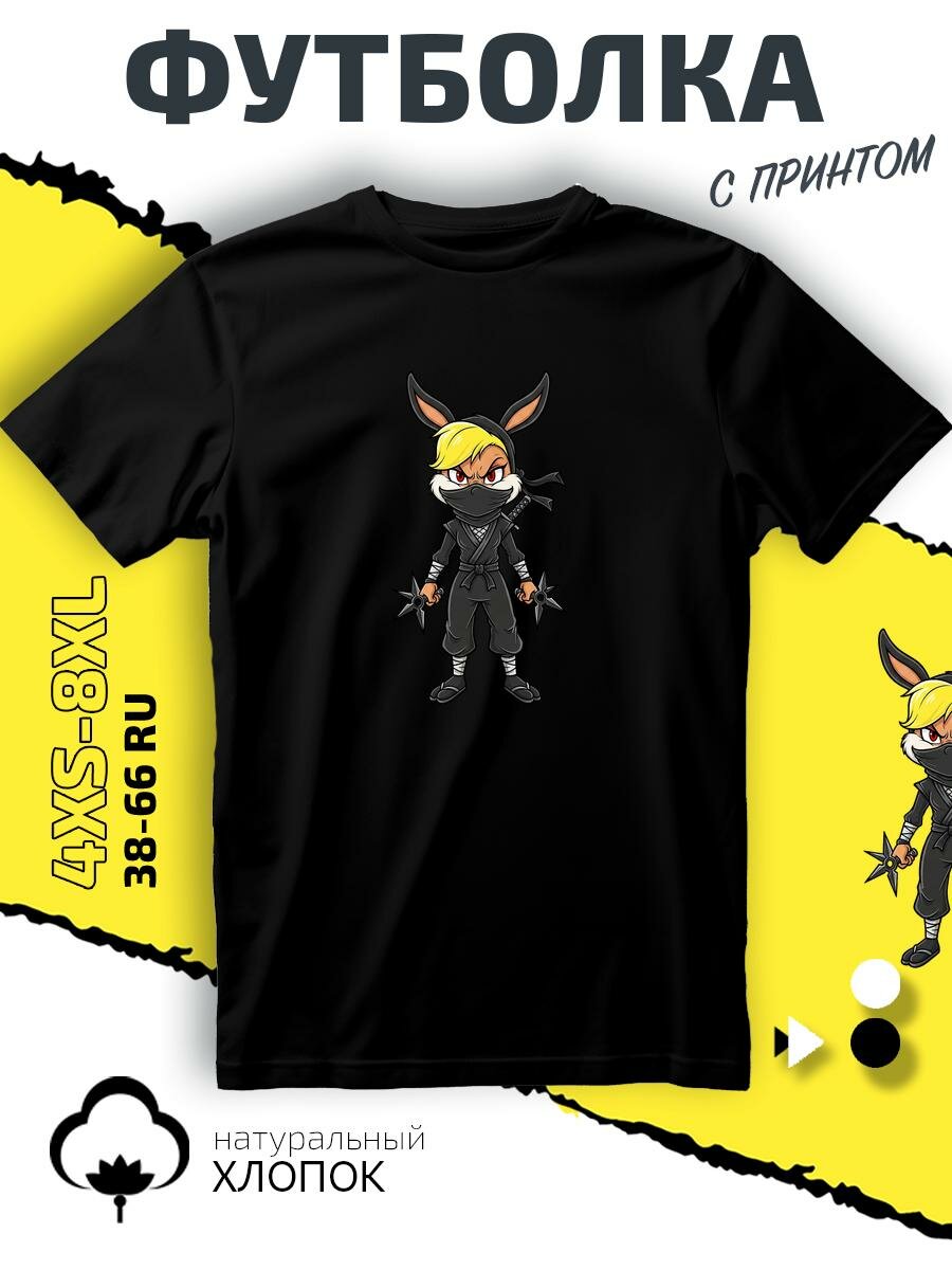 Футболка Ниндзя Кролик Anime воин