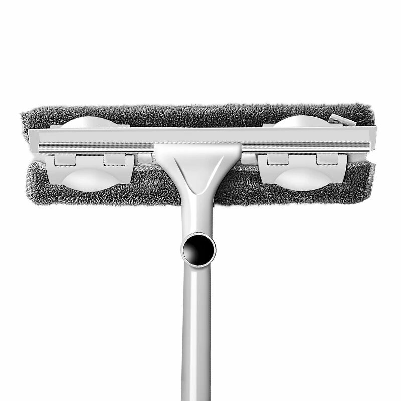 Телескопический скребок для мытья окон с длинной ручкой Gray 1 mop 1 cloth