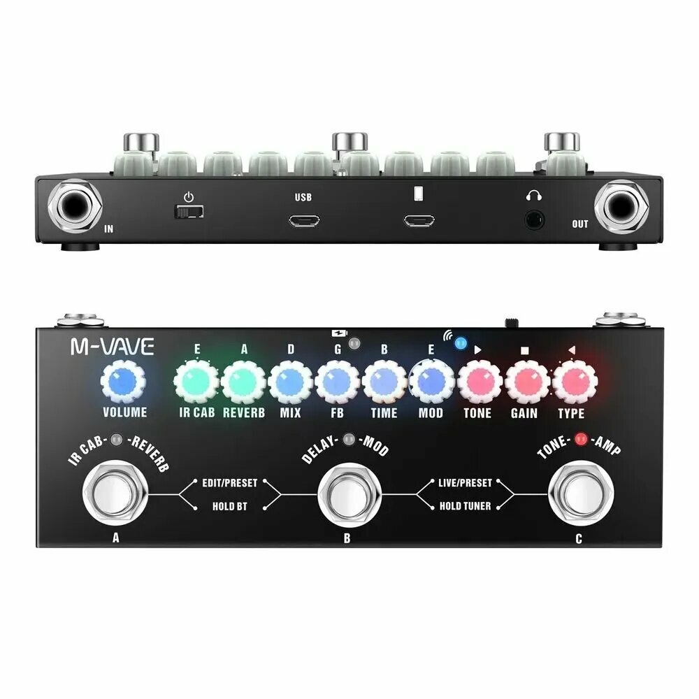 M-WAVE Cube Baby Delay Педаль мультиэффектов с процессором фазерной реверберации педали эффектов микшера для аксессуаров для электрической бас-гитары