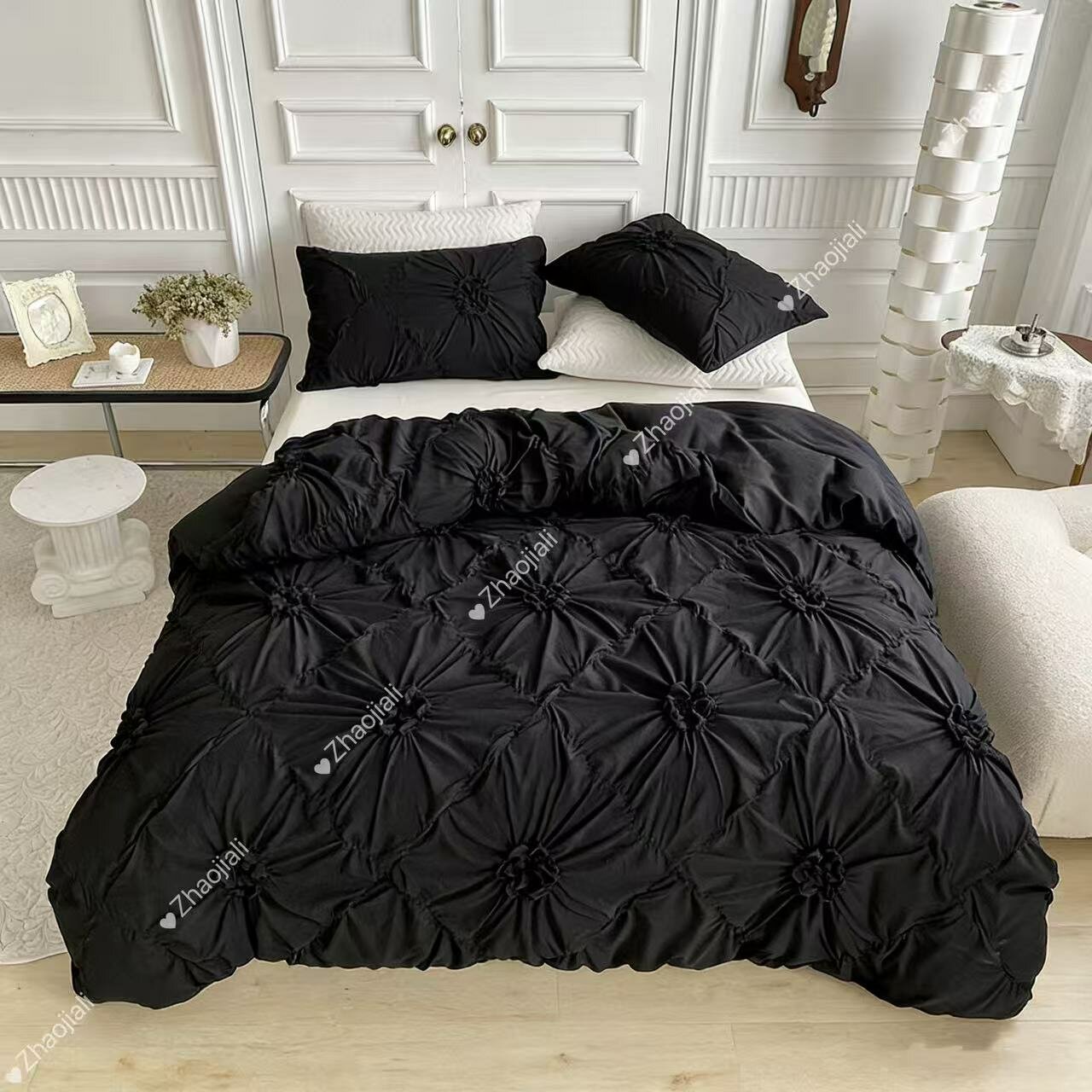 Комплект постельного белья из полиэстера и хлопка King Size 3 шт.200*230cm