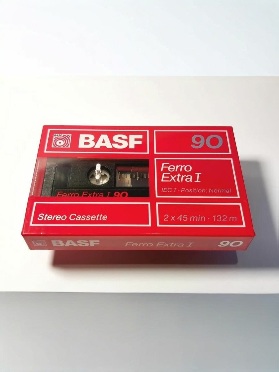 Аудиокассета BASF FE I Ferro Extra 90 (1988 г, 90 мин)