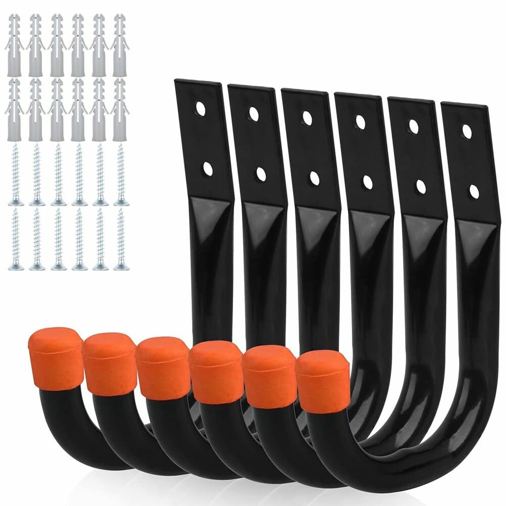 Металлические J-образные крючки для инструментов, набор из 6 шт.