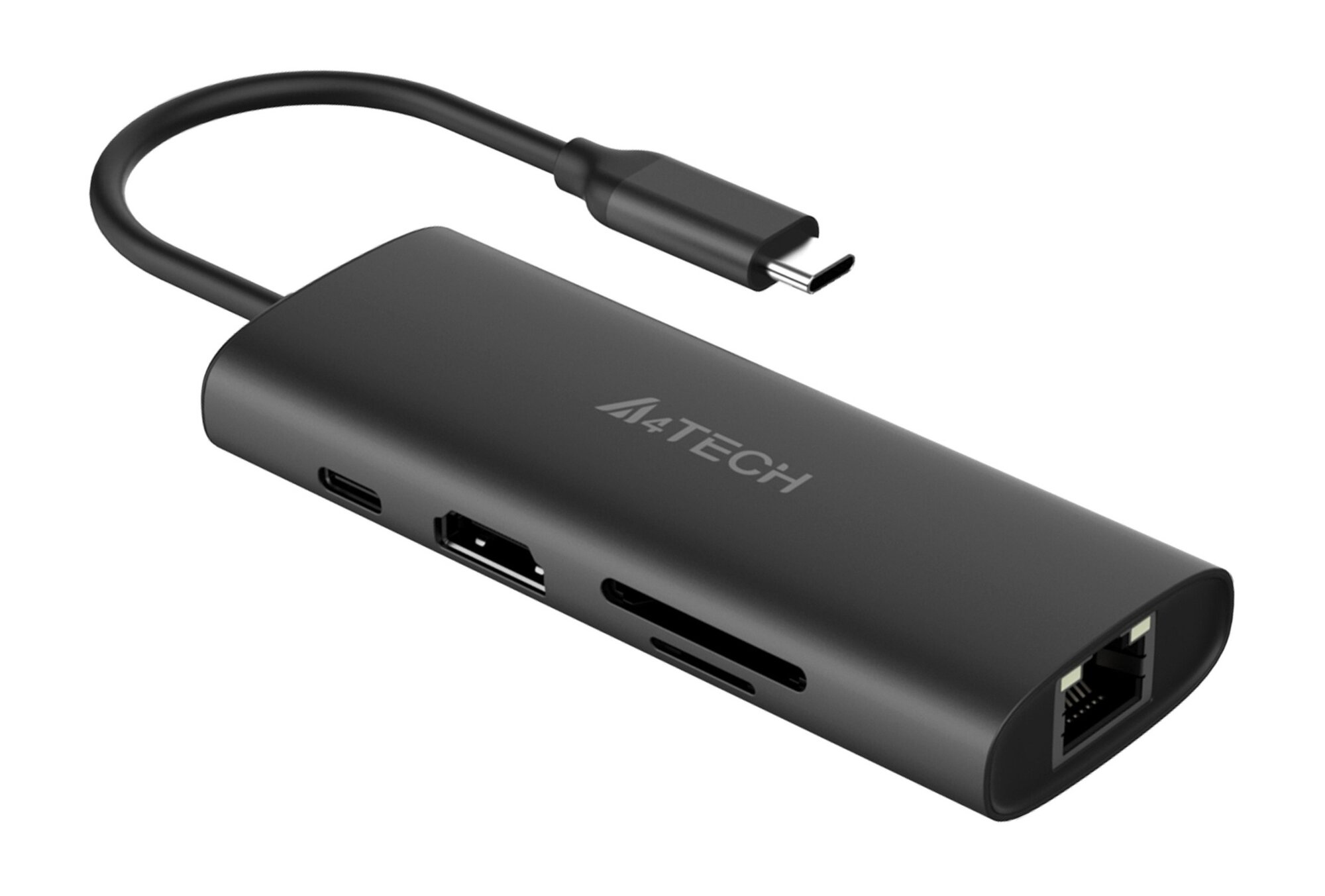 Разветвитель USB-C A4Tech DST-80C серый