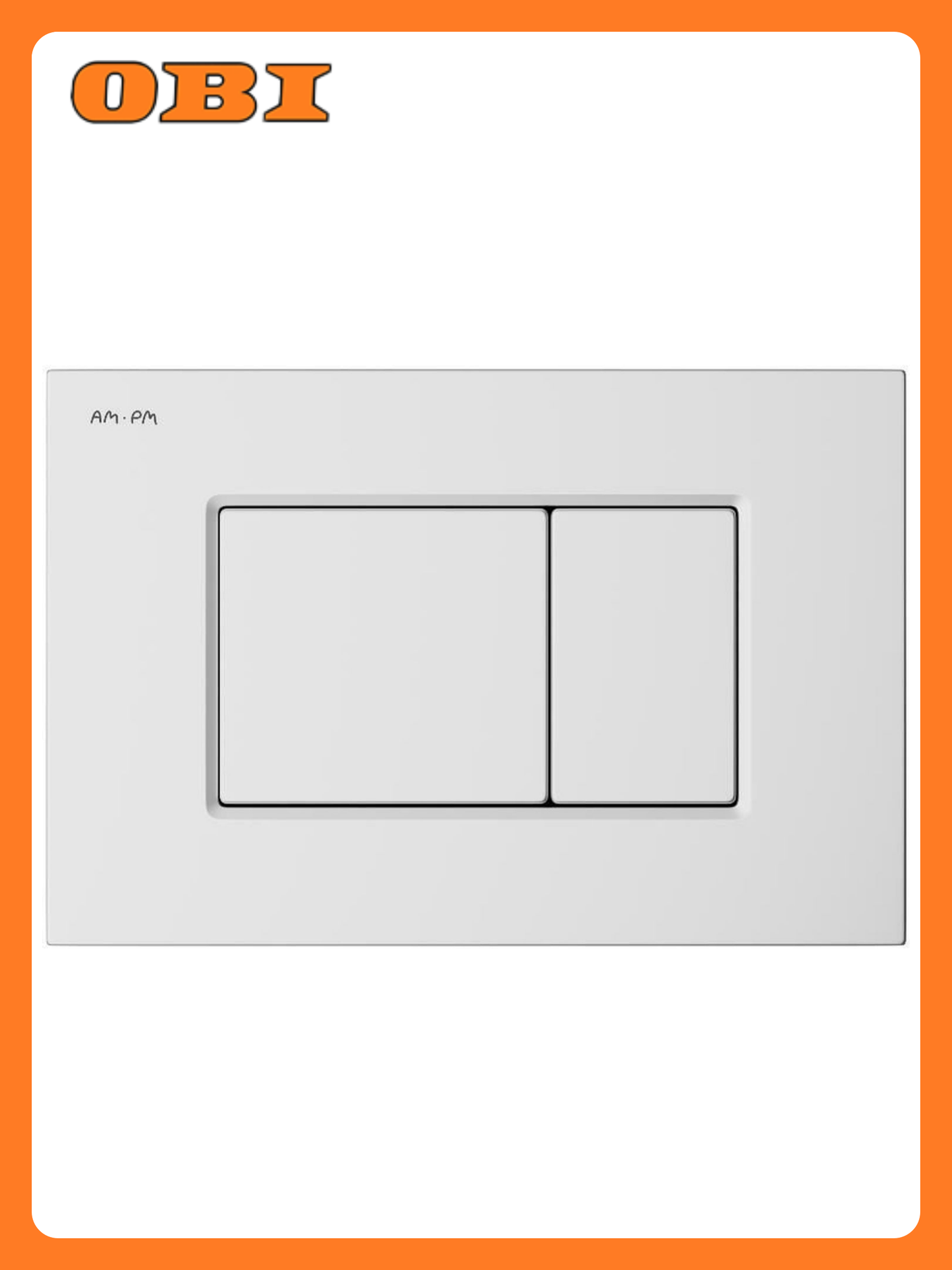 Панель смыва AM.PM PRO C S, для инсталляции, глянцевая, белая