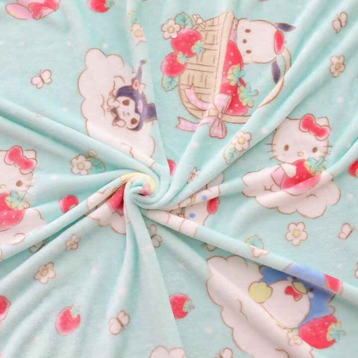 Плед из мультяшного кораллового флиса, плед для кондиционера, односпальный плед, плед для офисного сна, утепленный теплый зимний плед, стеганое одеяло