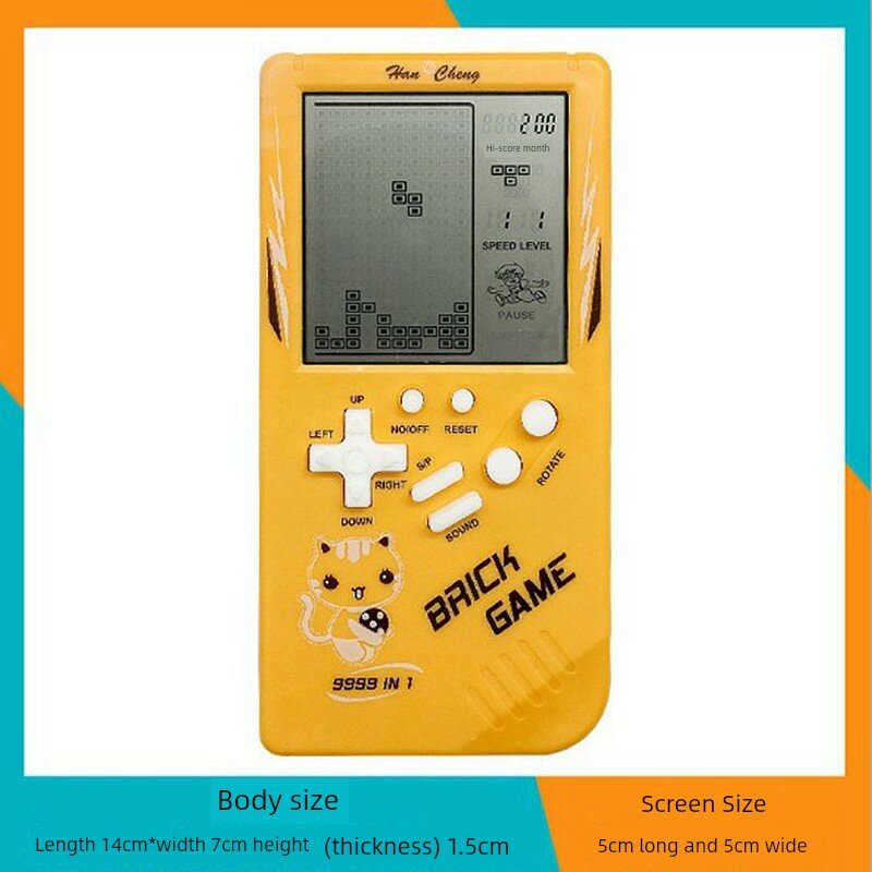 Ностальгическая игрушка 70-х 80-х годов, классическая игровая консоль Тетрис, детская развивающая черно-белая