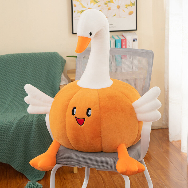 Мягкая игрушка гусь в тыкве Творческая тыква гусиный пух игрушка тыква кукла большой белый гусь девушка кукла подушка
