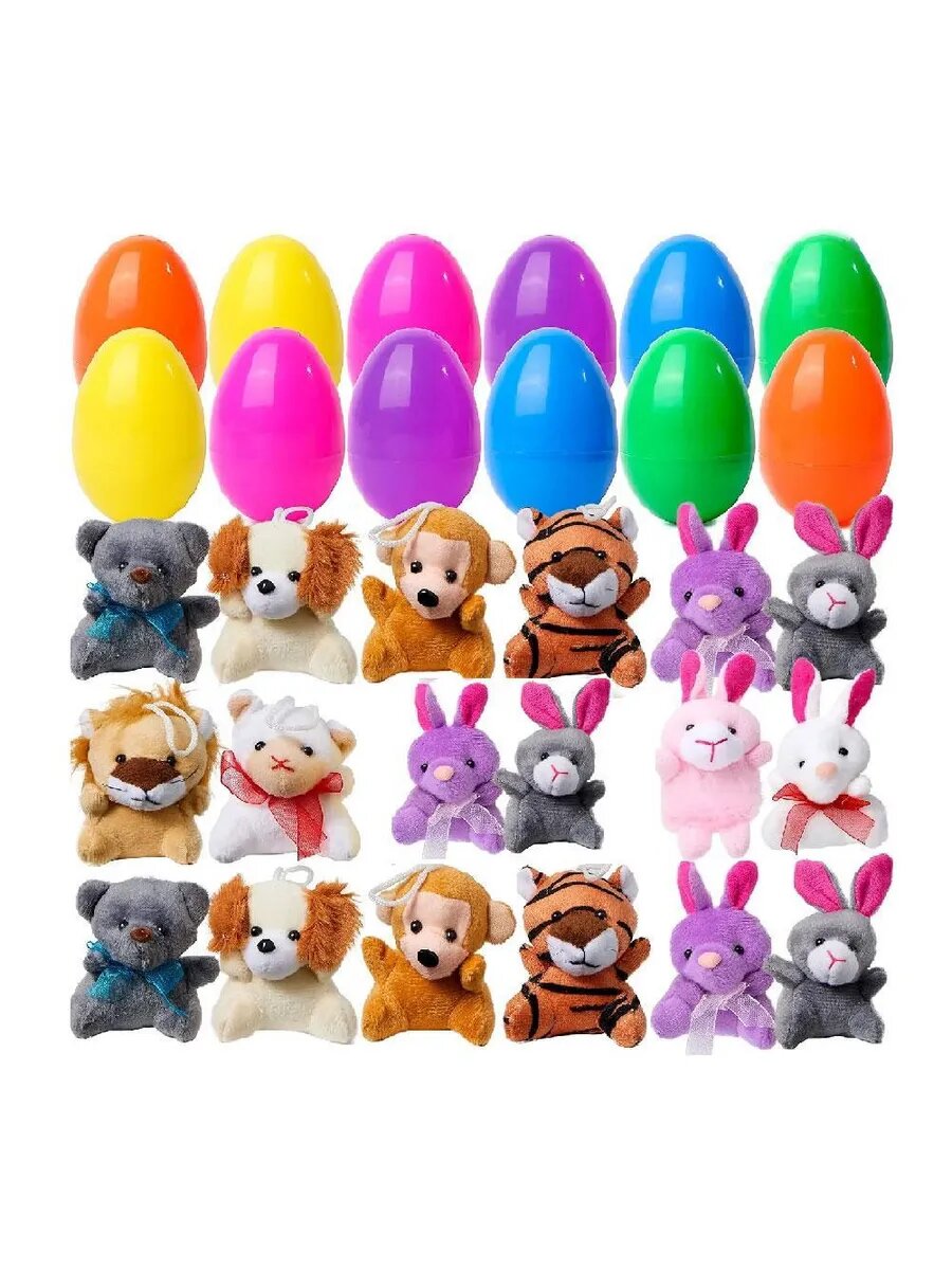 Пасхальные яйца, мягкие игрушки