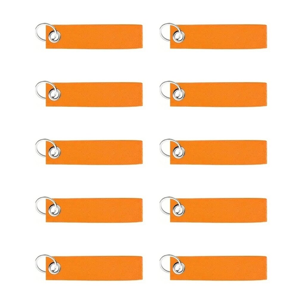 10шт Фетровых Заготовок Для Брелоков с Металлическими Стальными Кольцами Красочный Пустой Фетровый Знак Для Ключей Простая Установка для Поделок Своими Руками