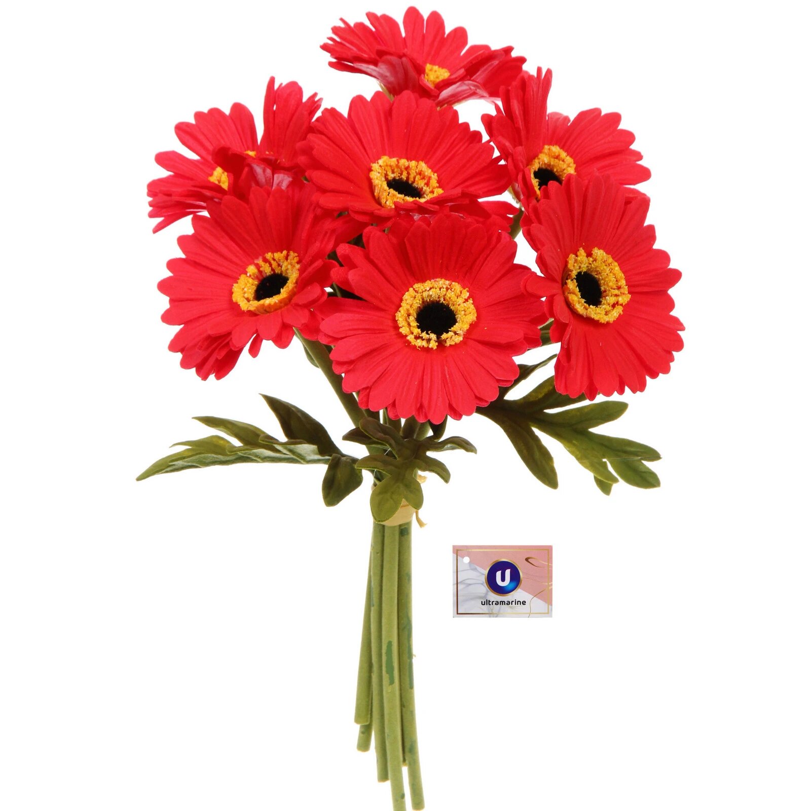 Искусственные цветы «Natur» герберы, 7 шт, красные, 33 см, пластик/силикон, для декора