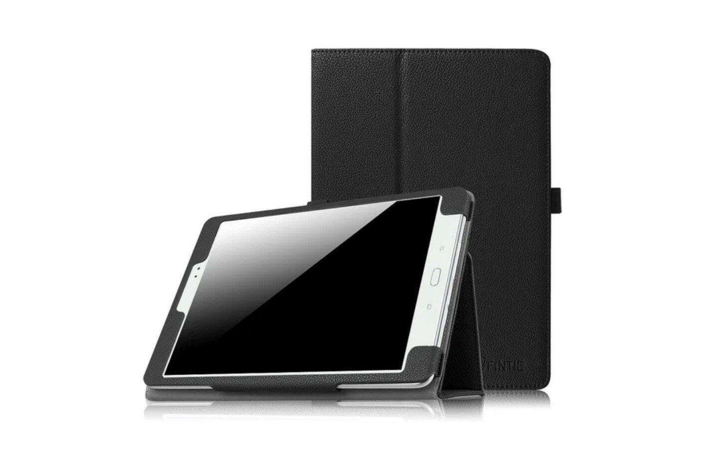 Чехол-обложка MyPads с подставкой для Samsung Galaxy Tab A 9.7 SM-T550/T555 черный из искусственной кожи