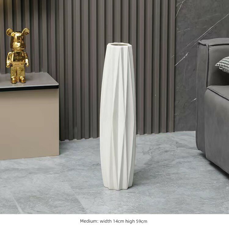 Простая и креативная напольная керамическая ваза в китайском стиле, скандинавский минимализм, роскошный декор для