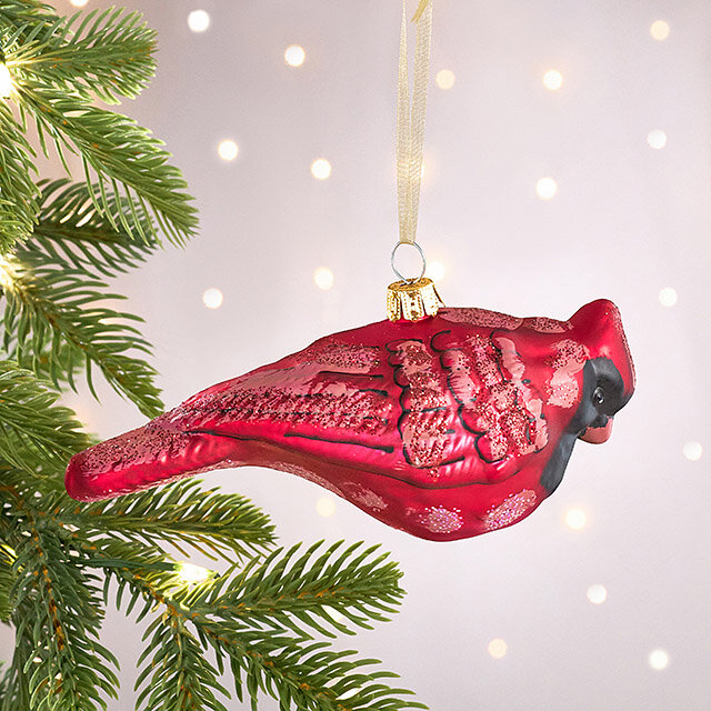 Елочная игрушка Птичка - Ghisland 18 см, стекло, Winter Deco, 5030137