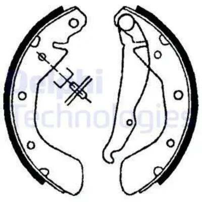 Колодки тормозные DELPHI LS1622 барабанные 200x46 DAEWOO Aranos, Cielo, Espero, Lanos, Nexia, Nubira - OPEL Astra, Combo, Corsa, Corsa Van, Tigra, Vectra - VAUXHALL Astra, Astra Van, Cavalier
