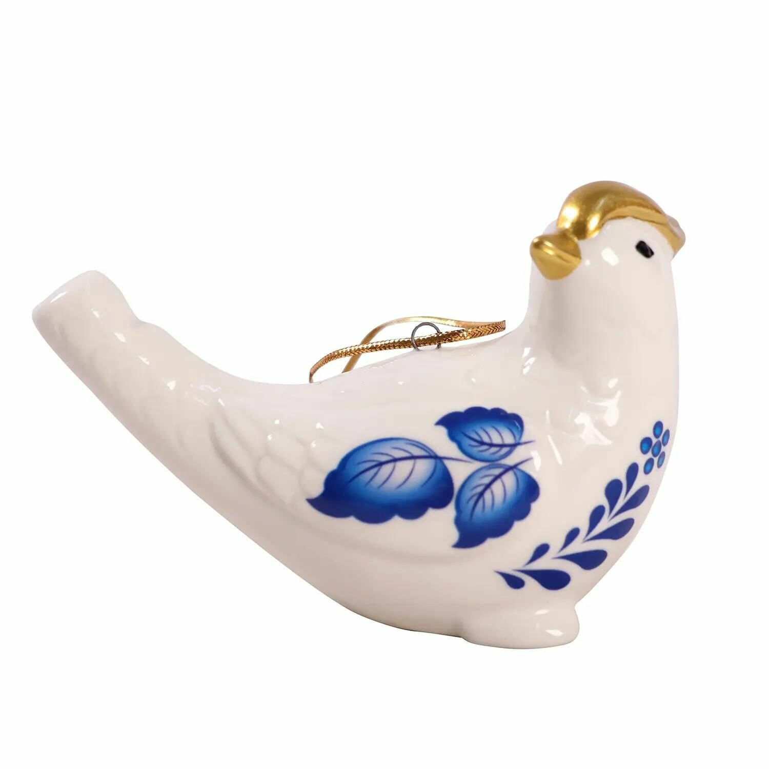 Украшение новогоднее Феникс подвесное, "Птичка", фарфор, 4.6х6.7х9.8 см (94942)