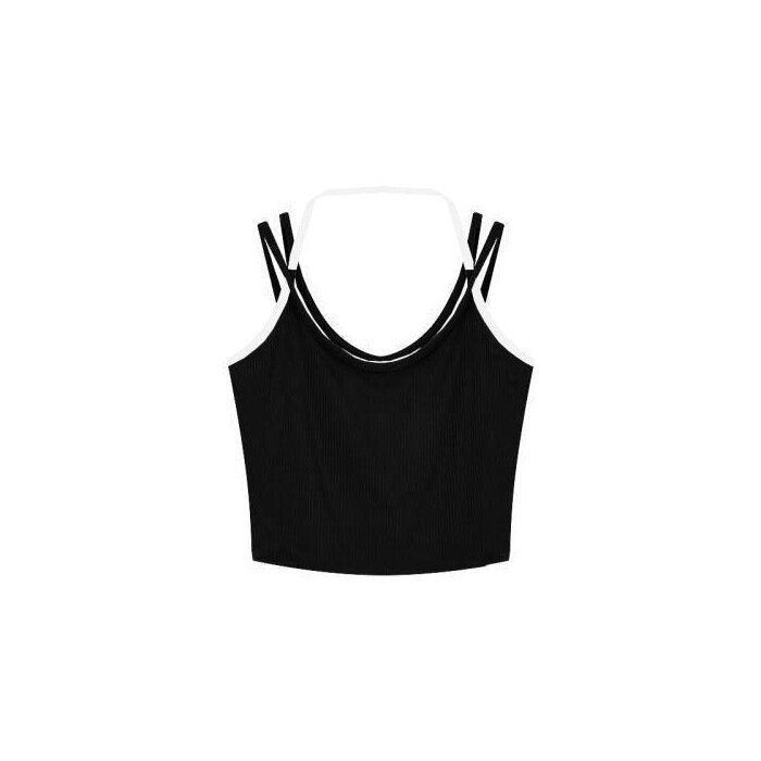 Дизайнерский фальшивый двухкомпонентный топ с открытой шеей для женщин, летний сексуальный облегающий верх с красивой спинкой