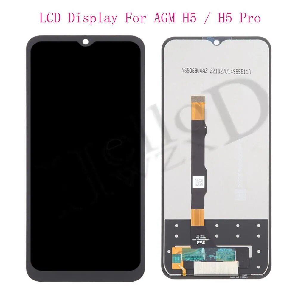 Дисплей на For AGM H5 , H5 Pro LCD в сборе с тачскрином Черны