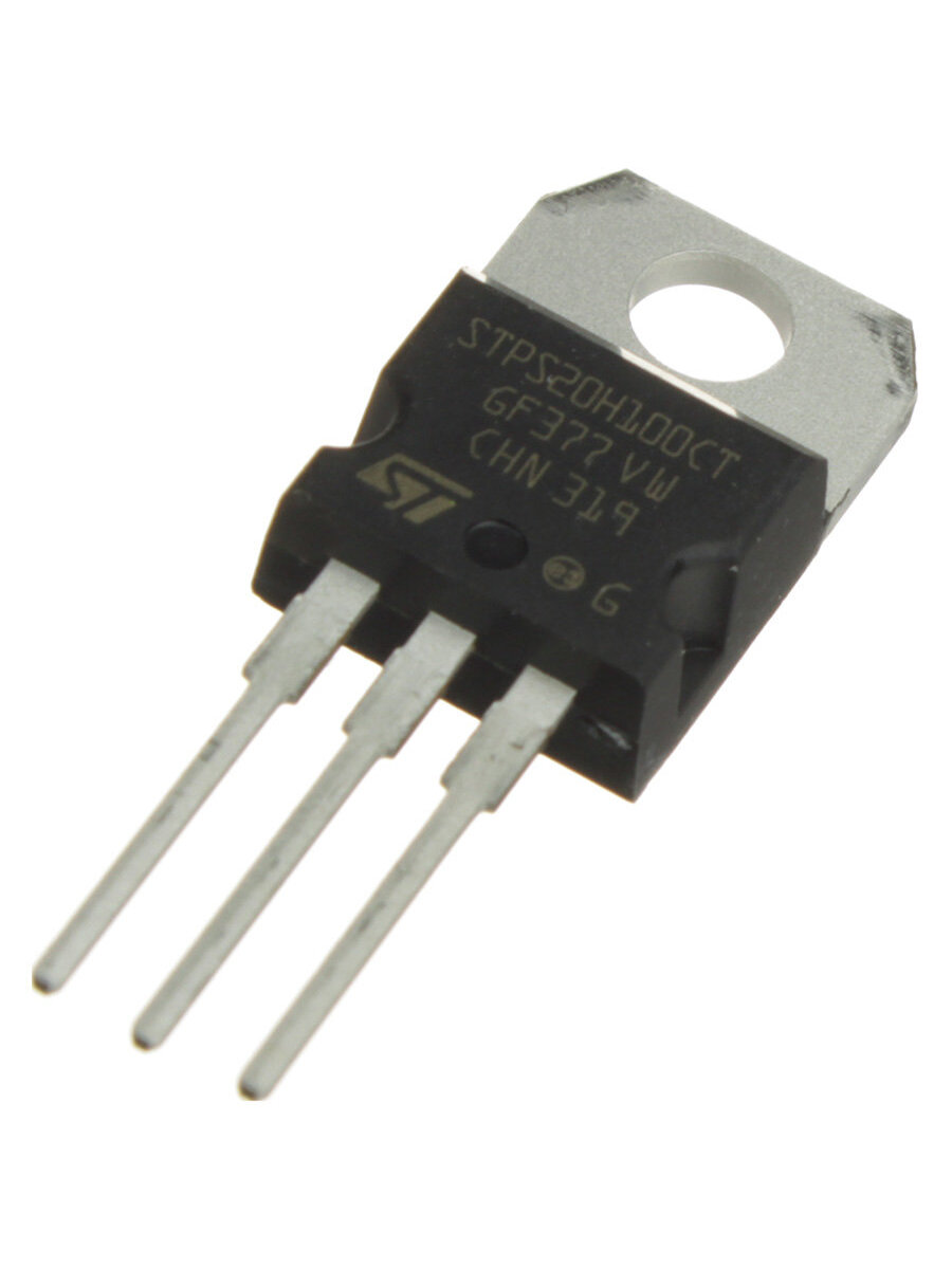 Диод Шоттки 20А (2x10A) 100В STPS20H100CT TO-220AB STM