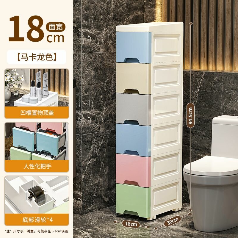 Комод пластиковый , удобное хранение 6 этаж. Средний размер. 18 см X 94.5 см X 30 см. Яркие смешанные цвета.