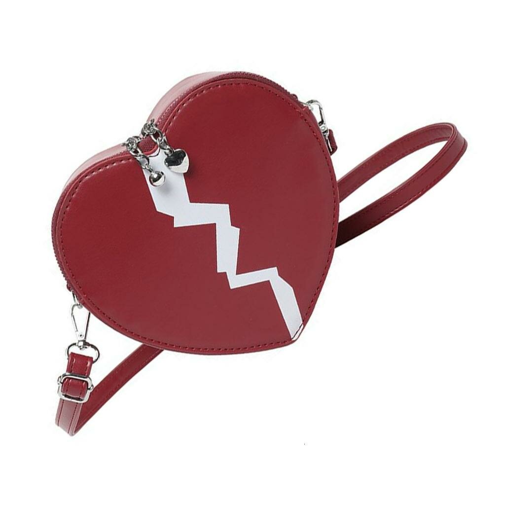 Сумка через плечо в форме сердца, чехол для телефона с регулируемым ремешком, повседневная сумка для покупок для модных женщин
