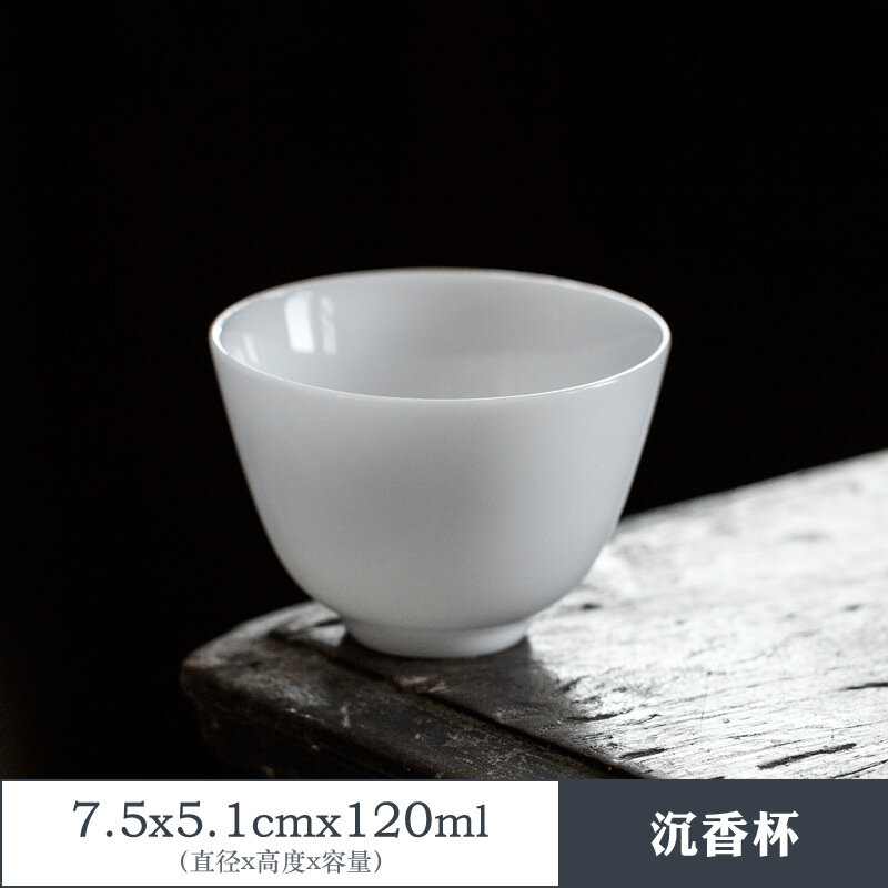 Ледяная овечка жирный нефрит Изысканная маленькая чайная чашка высокого класса Master Cup Dehua белый фарфоровый чайный