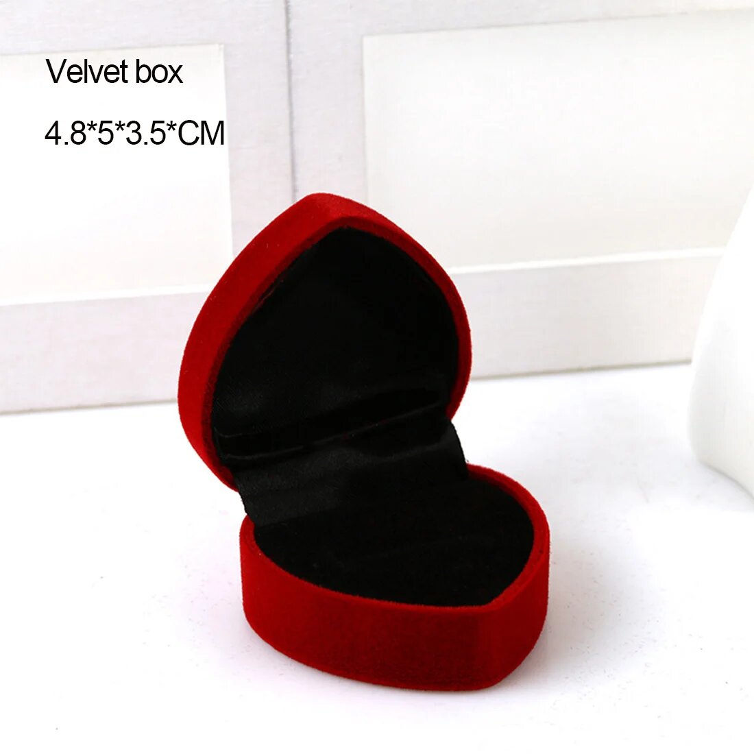 Бархатная красная шкатулка для колец LIEBE ENGEL 2 pcs