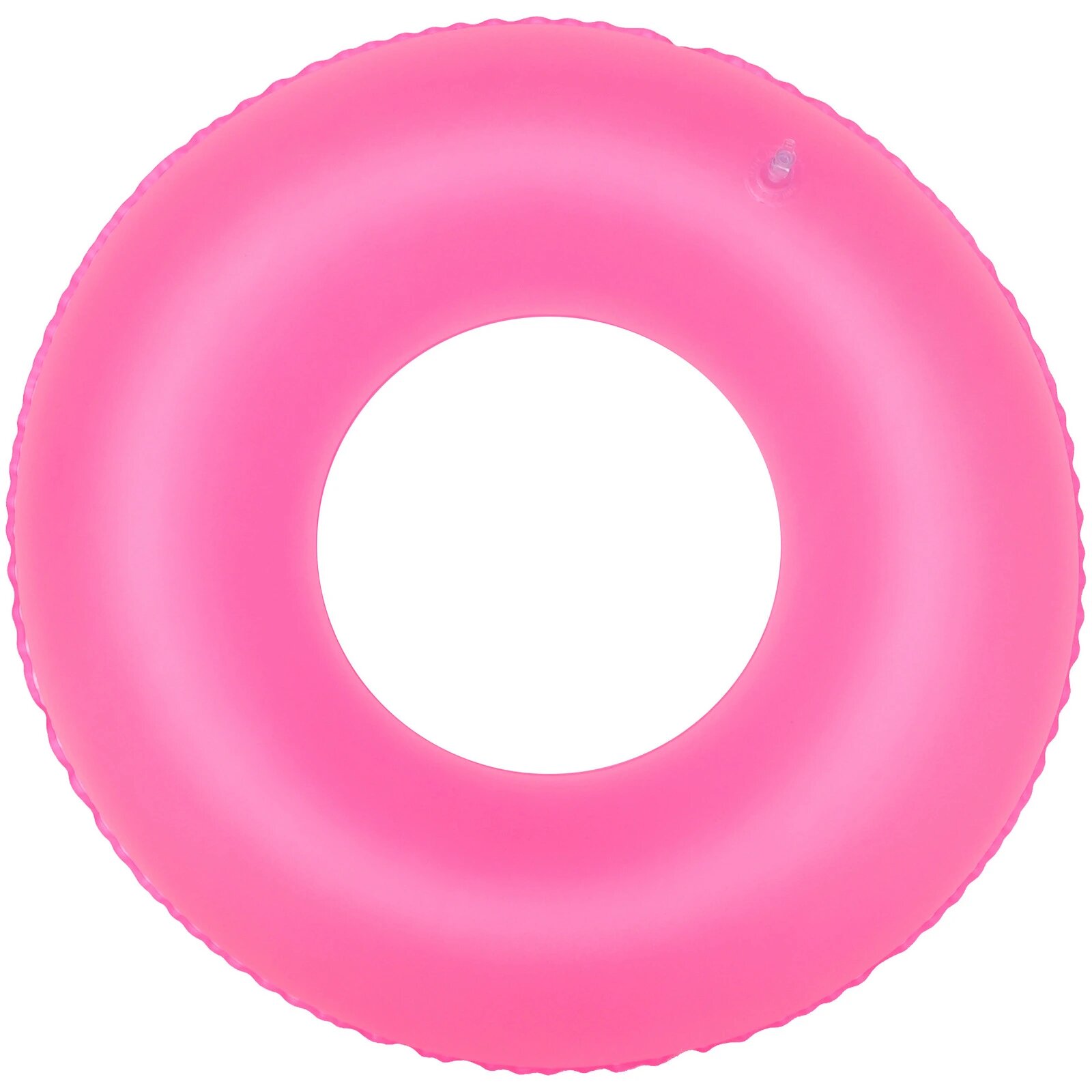 Круг надувной для плавания 90 см, розовый неон, из прочного ПВХ, для бассейна и водоема
