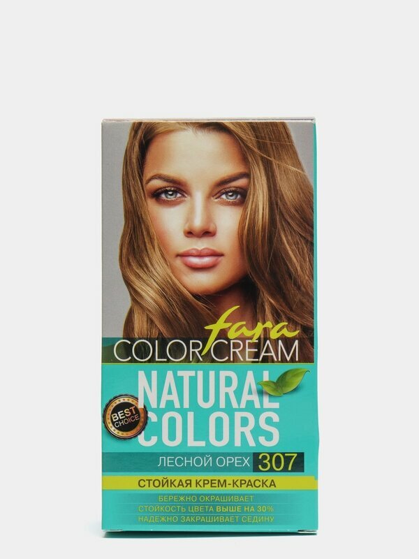Fara Natural Colors стойкая крем-краска для волос, 307 Лесной орех