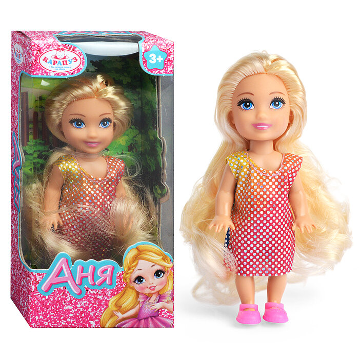 Кукла Карапуз "Аня", 12 см, от 3 лет, в коробке